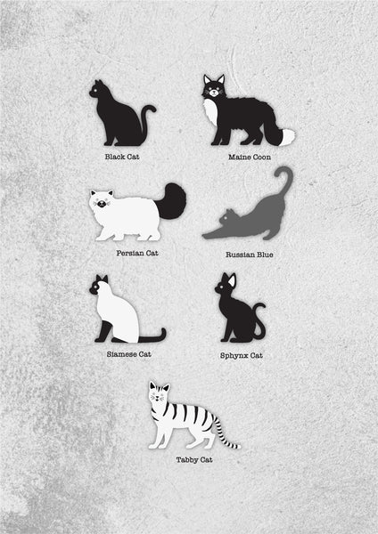 furry friends fridge magnets - kitties – Green Grass Shop